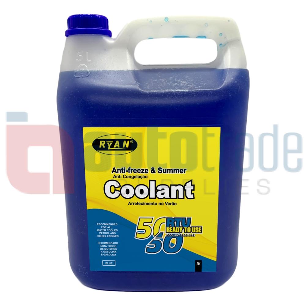 RYAN ANTI-FREEZE RTU BLUE 5L - Auto Trade Supplies