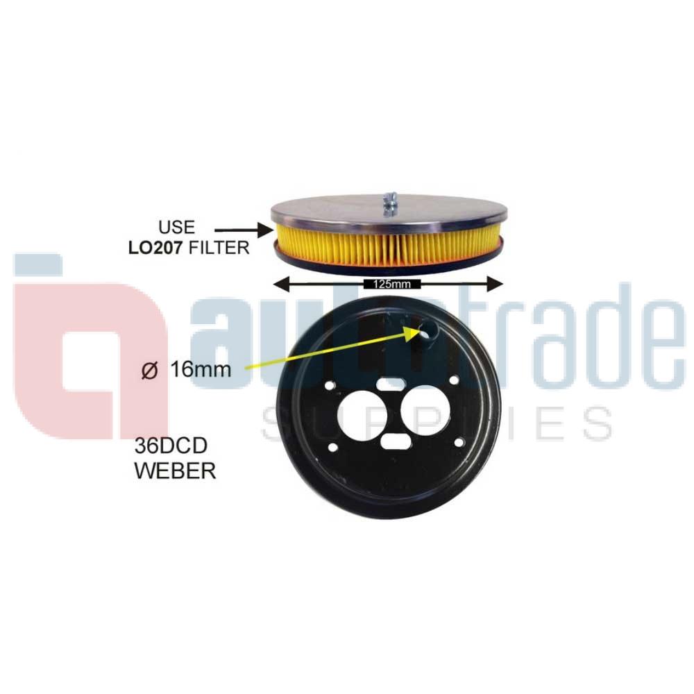 CHROME FILTER (36DCD WEBER) - Auto Trade Supplies